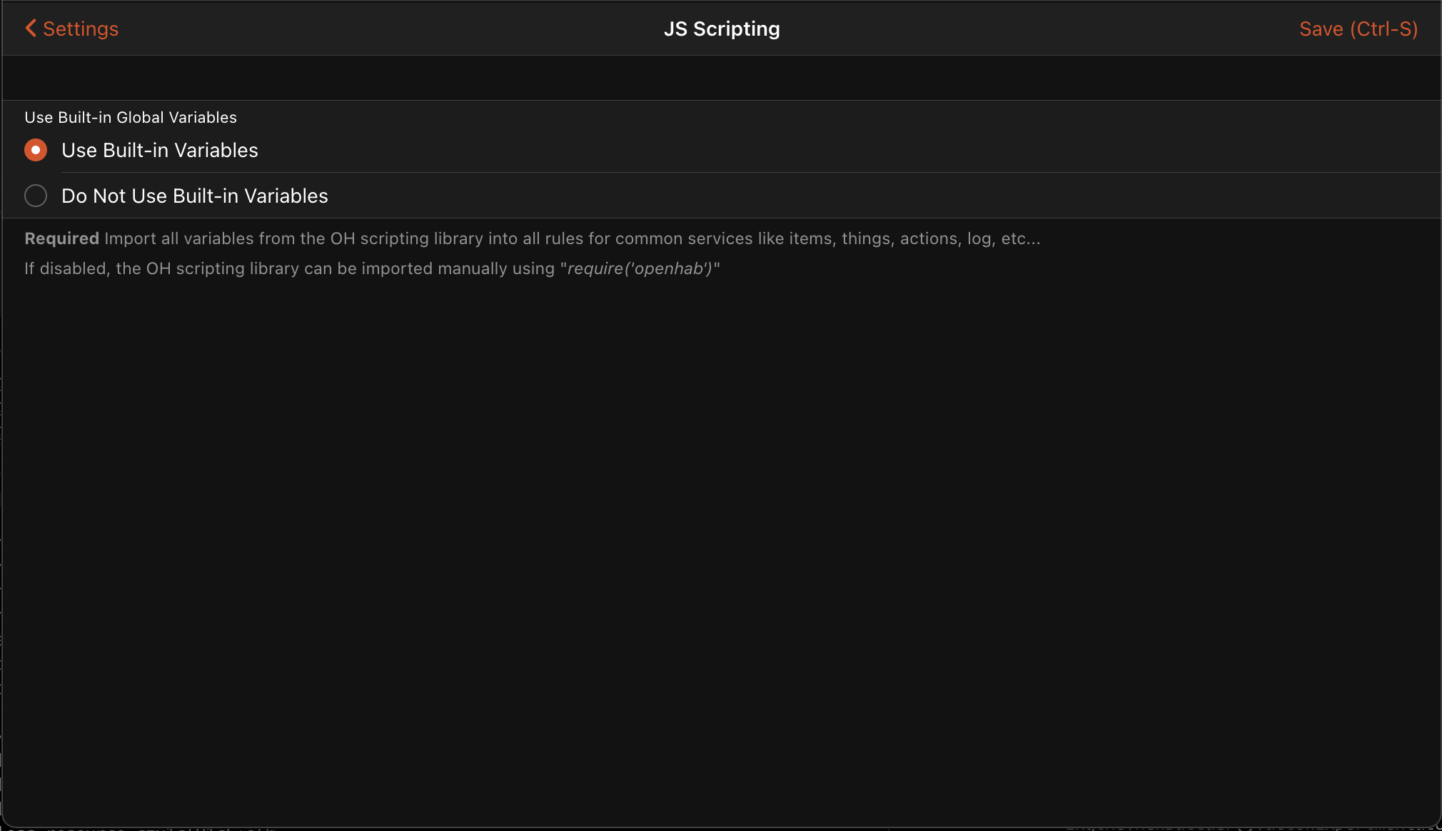JavaScript Scripting Automation OpenHAB